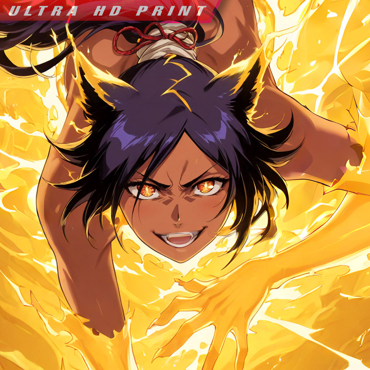 Premium Wall Scroll Poster - Bleach - Yoruichi Shihoin (Lightning For ...